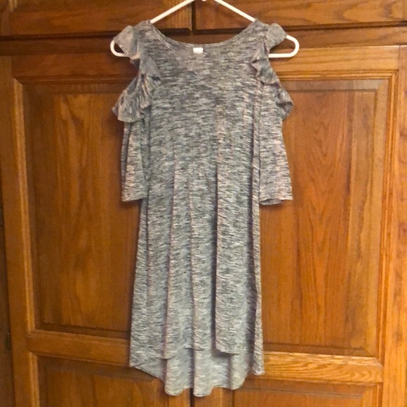 Justice | Dresses | Justice Gray Dress Opened At The Shoulders Long ...